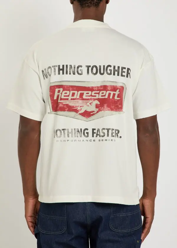 REPRESENT Nothing Faster Printed Cotton T-shirt - White