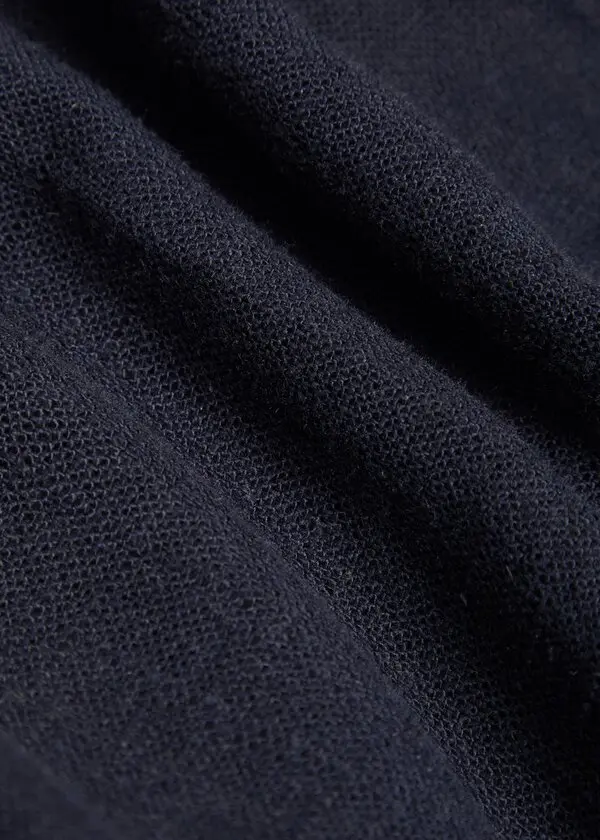 Paige Woven Trousers - Navy