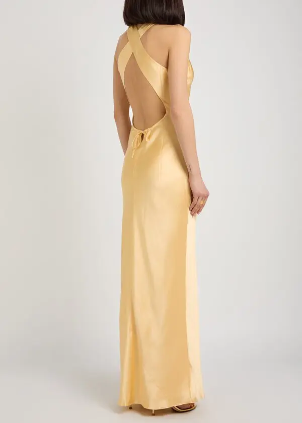 REFORMATION Silk Maxi Dress - Cream