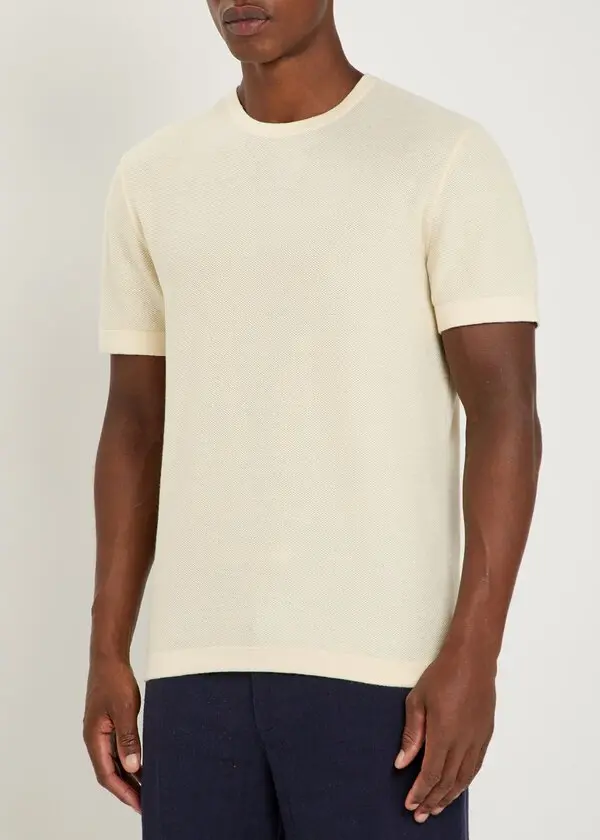 Paige Brimmer Waffle T-shirt - Ecru