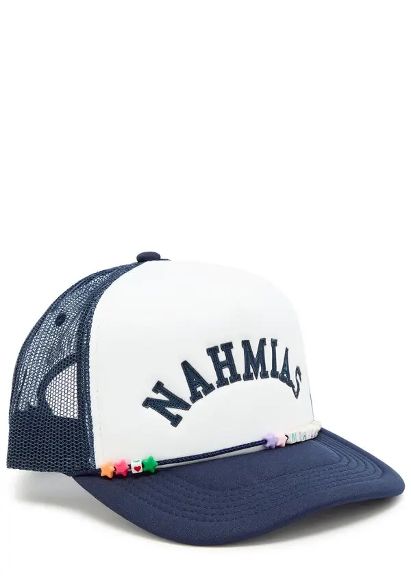 NAHMIAS Friendship Neoprene And Mesh Cap - White And Blue
