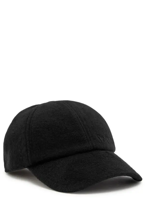Saint Laurent Logo-embroidered Cashmere Cap - Black
