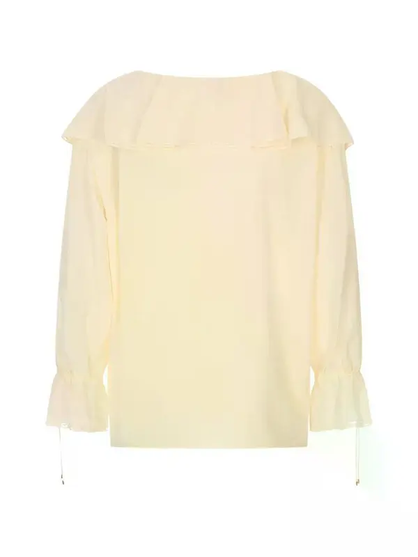 Chloé Ruffled Lace-trim Blouse