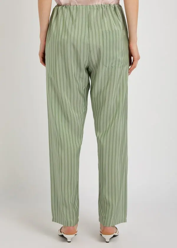 BODE Sylvan Striped Silk Trousers