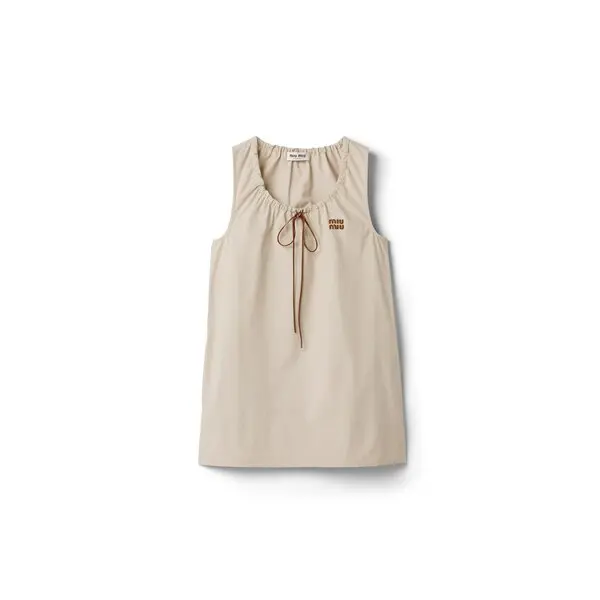 Miu Miu Panama Cotton A-line Dress