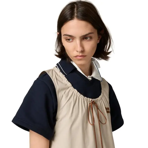 Miu Miu Panama Cotton A-line Dress