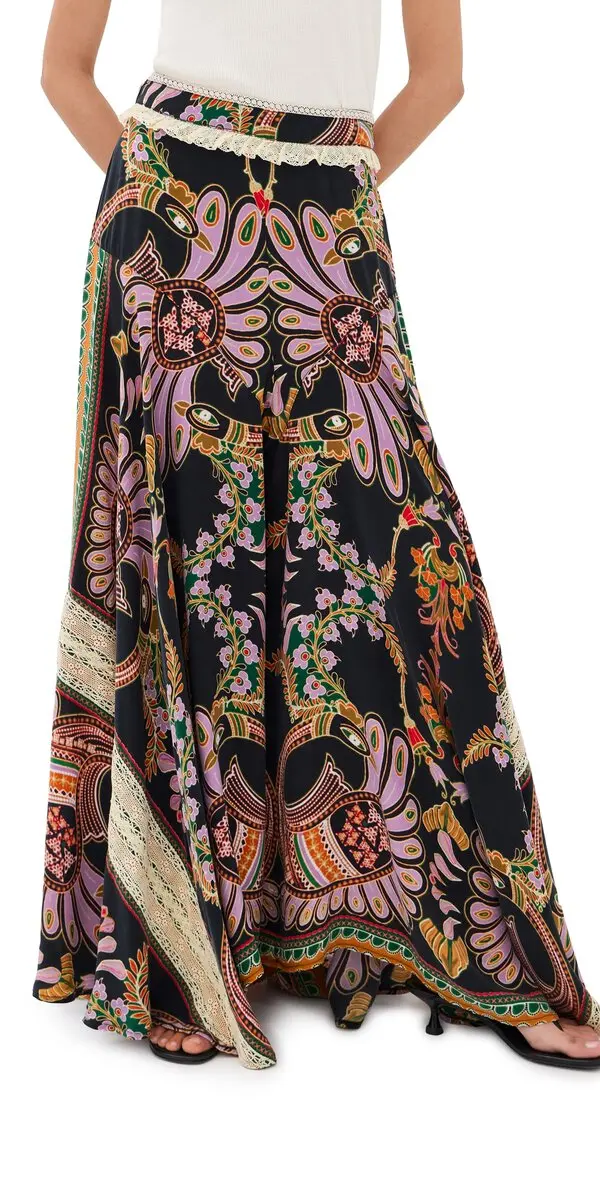 Lug Von Siga Luna Pants Paisley Print Wide Leg