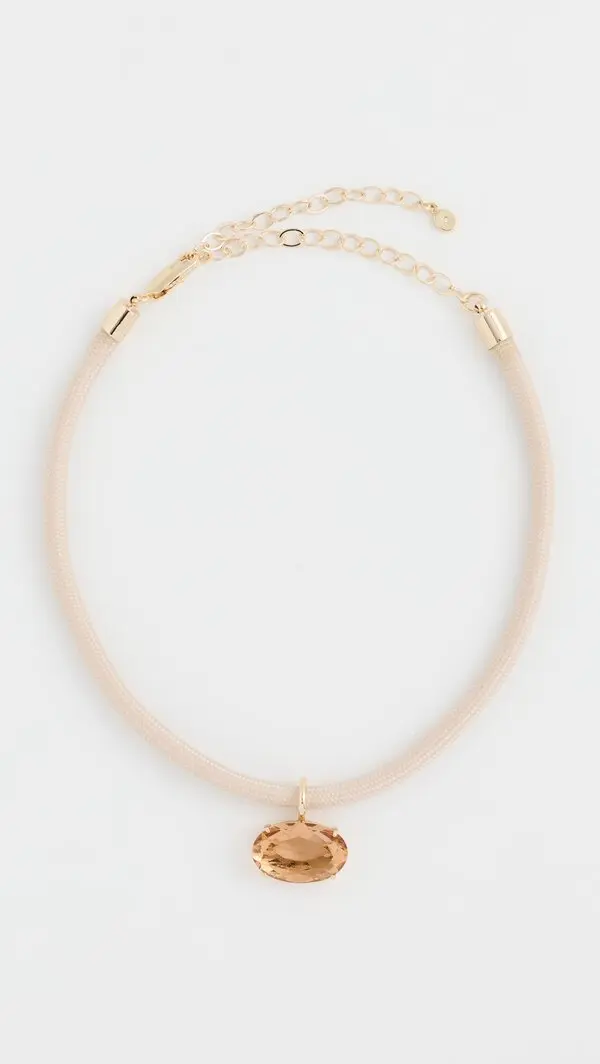 Ettika Oval Pendant Cord Necklace