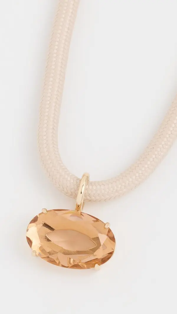 Ettika Oval Pendant Cord Necklace