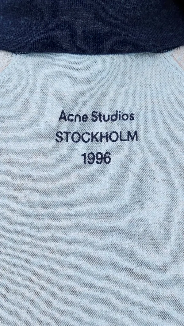 Acne Studios Transparent Polo Sweater - Light Blue/navy