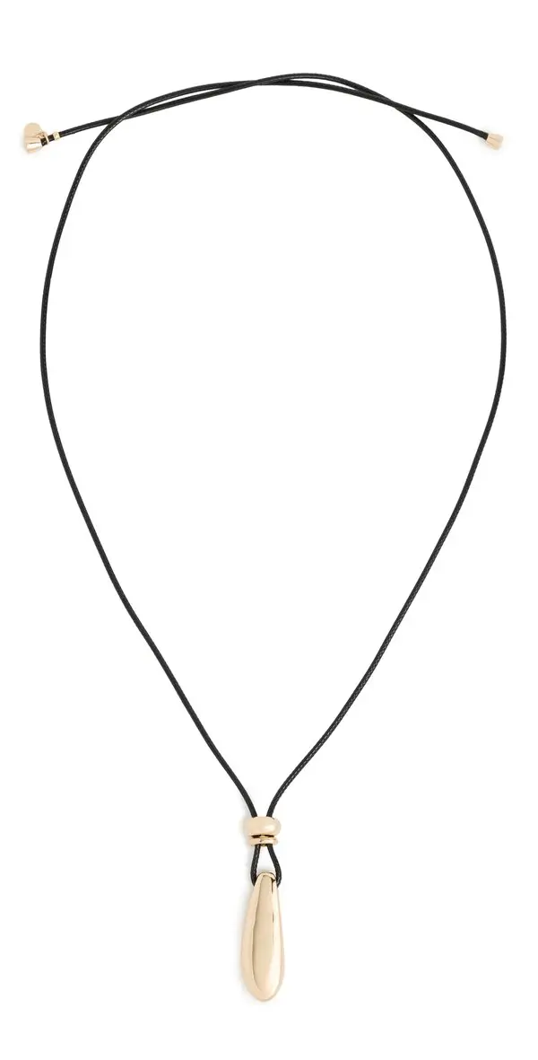 Ettika Pendant Corded Necklace - Black