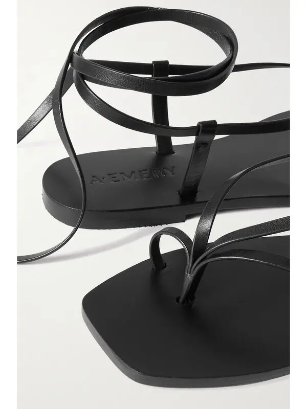 A.emery Nolan Leather Sandals - Black