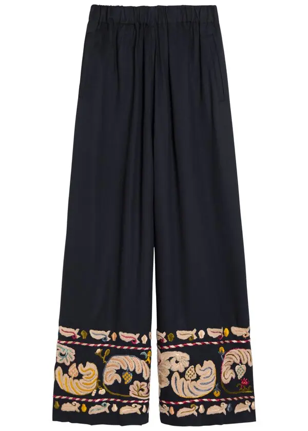 BODE Feather Runner Embroidered Trousers - Multicoloured 1