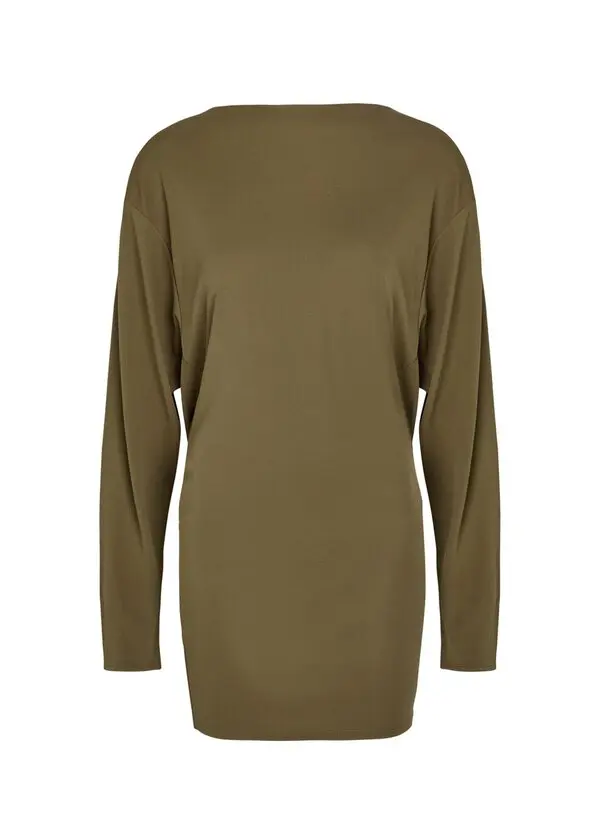 Jacquemus La Robe Mistral Woven Mini Dress - Khaki