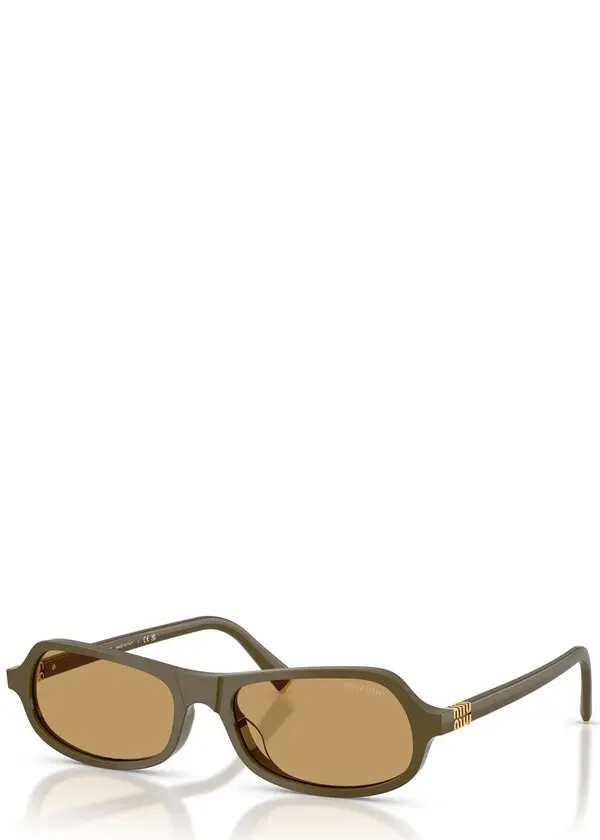 Miu Miu Rectangle-frame Sunglasses - Brown