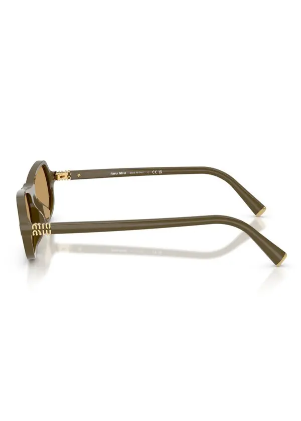 Miu Miu Rectangle-frame Sunglasses - Brown