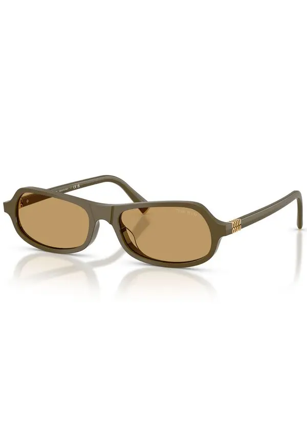 Miu Miu Rectangle-frame Sunglasses - Brown