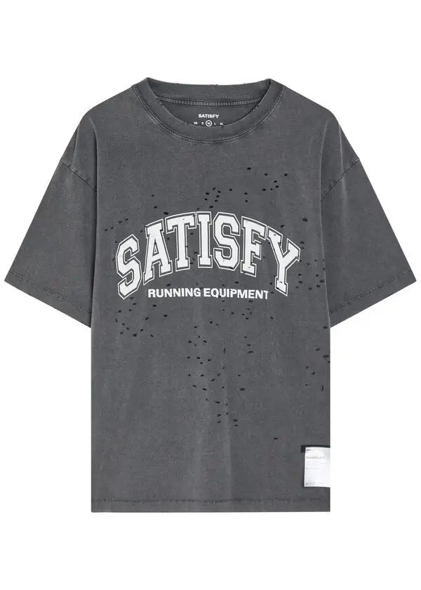 Satisfy Mothtech Distressed Cotton T-shirt