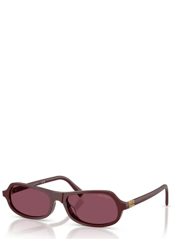 Miu Miu Rectangle-frame Sunglasses - Red