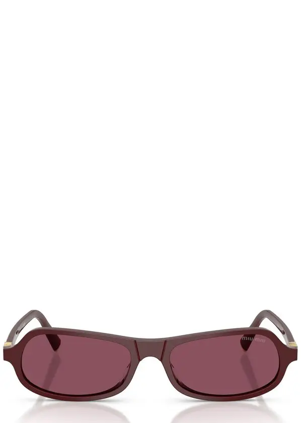 Miu Miu Rectangle-frame Sunglasses - Red