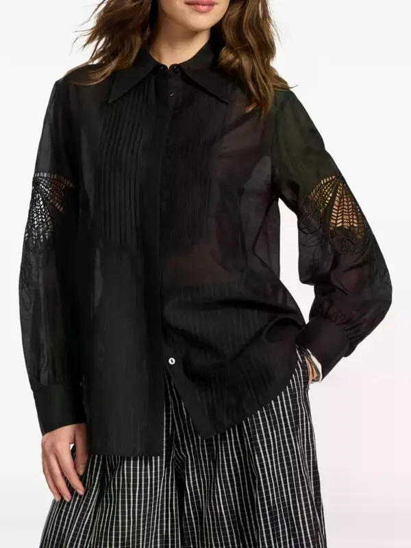 ELENA MIRÒ Cut-out Pleated Shirt