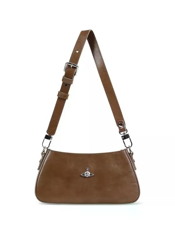 VIVIENNE WESTWOOD Tasha Orb-plaque Shoulder Bag - Brown