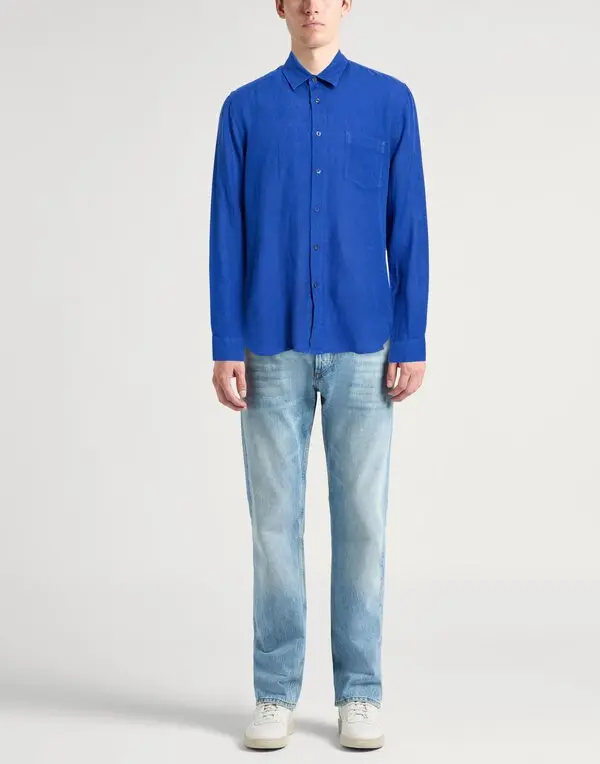 120% Lino Shirt Size Linen - Blue