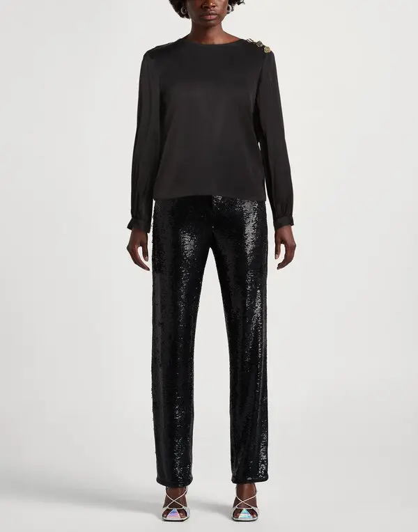 Ba&sh Solid Color Satin Top