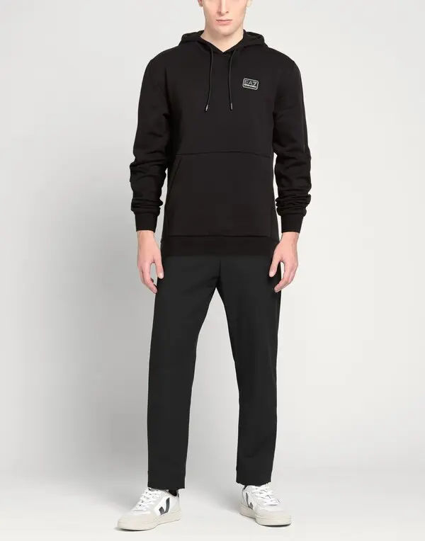 EA7 Cotton-blend Fleece Sweatshirt - Black