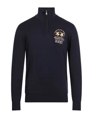 LA MARTINA Embroidered Half-zip Sweater - Navy