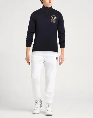 LA MARTINA Embroidered Half-zip Sweater - Navy