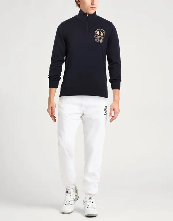 LA MARTINA Embroidered Half-zip Sweater - Navy