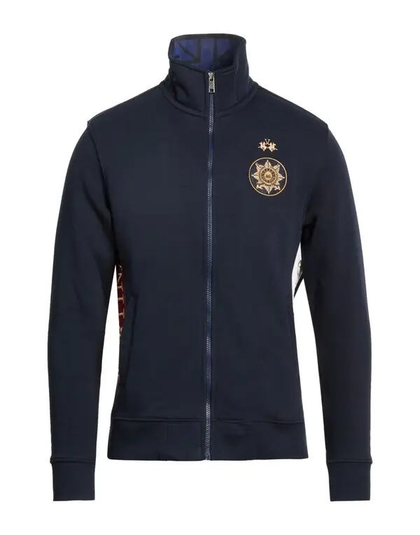 LA MARTINA Cotton Polyester Embroidered Zip-up Sweatshirt
