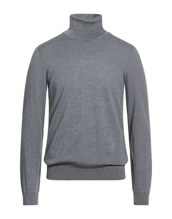BOSS Turtleneck Virgin Wool Top - Grey