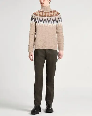 MOORER Intarsia-knit Turtleneck