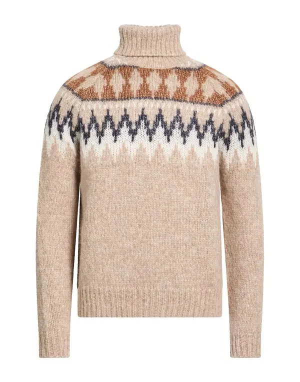 MOORER Intarsia-knit Turtleneck