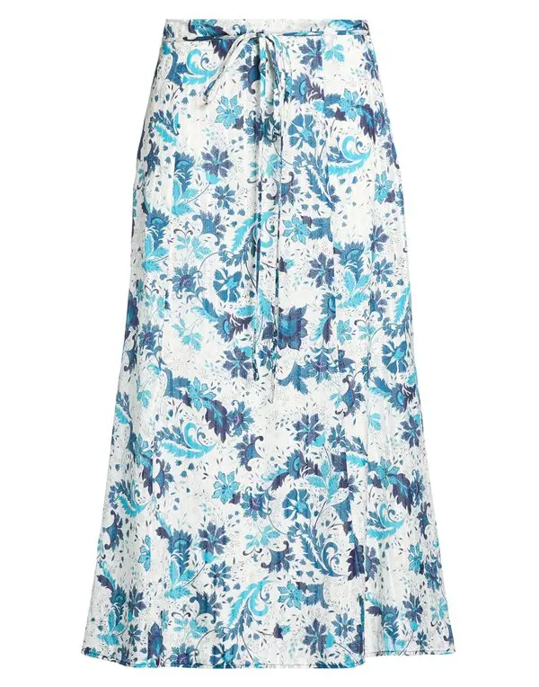 REALLY WILD Floral Jacquard Flared Midi Skirt