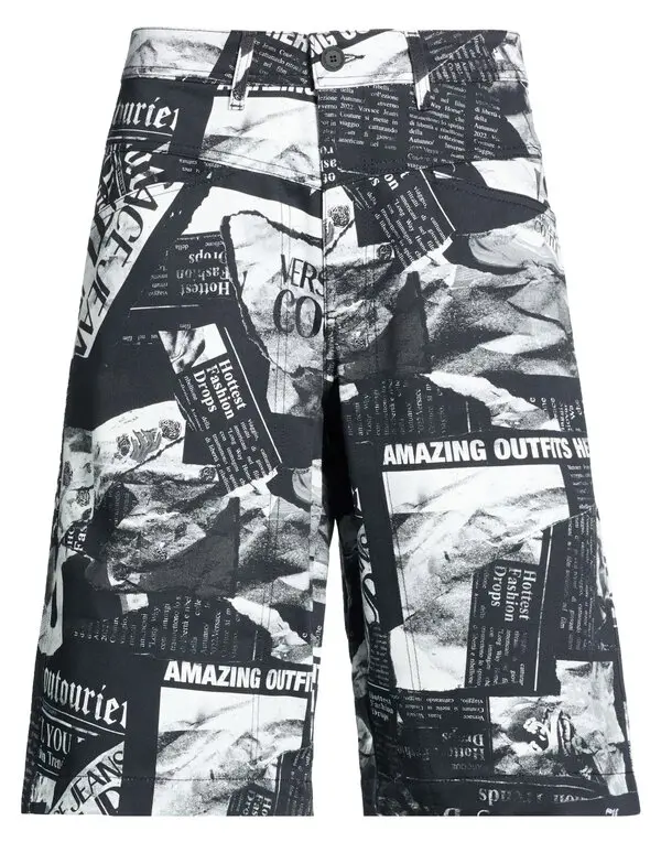 Versace Cotton Printed Bermuda Shorts