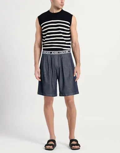 Versace Cotton Elastane High Waisted Shorts