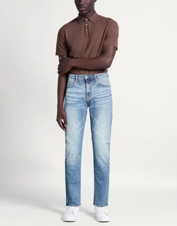 Armani Exchange Skinny Jeans In Medium Wash Cotton With Elastane