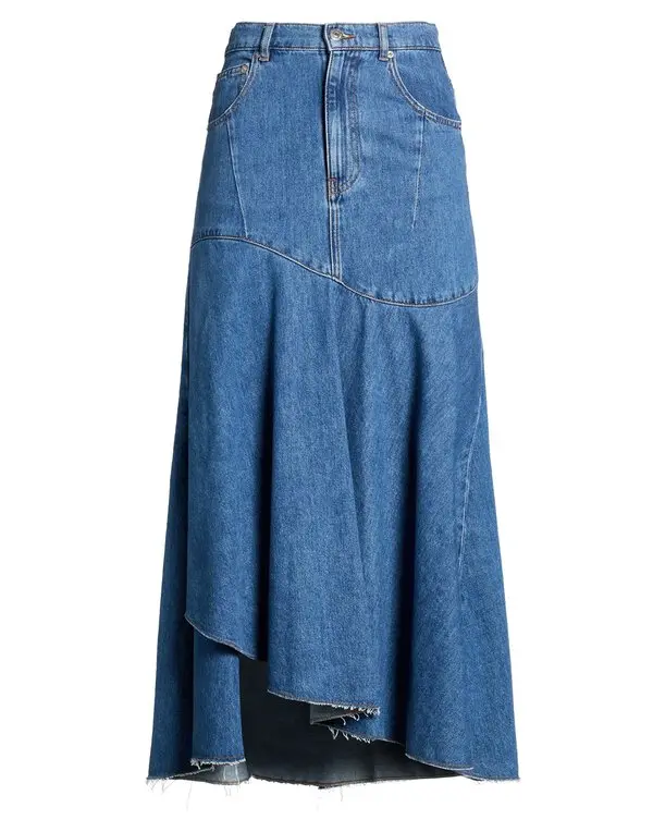 Maje Flared Denim Skirt