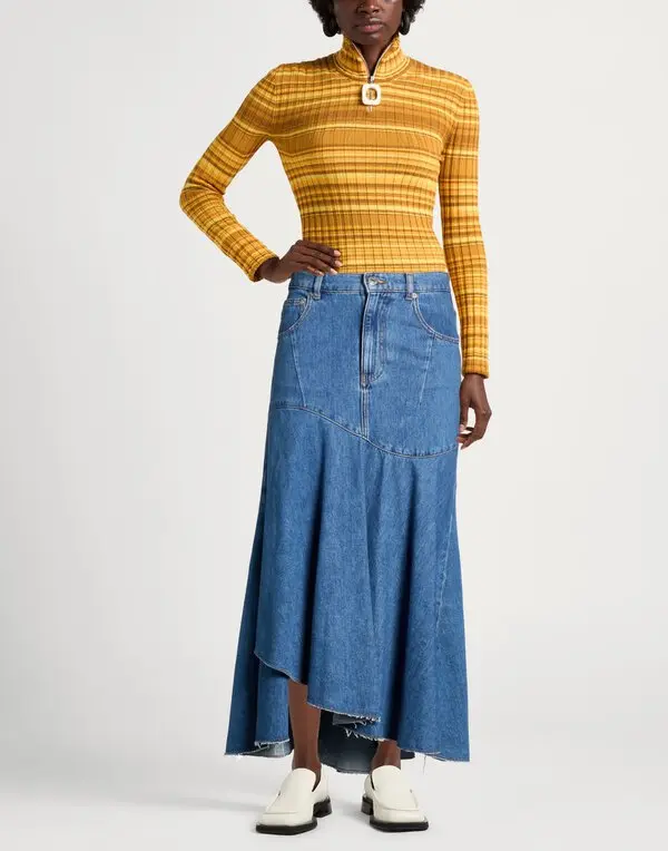 Maje Flared Denim Skirt