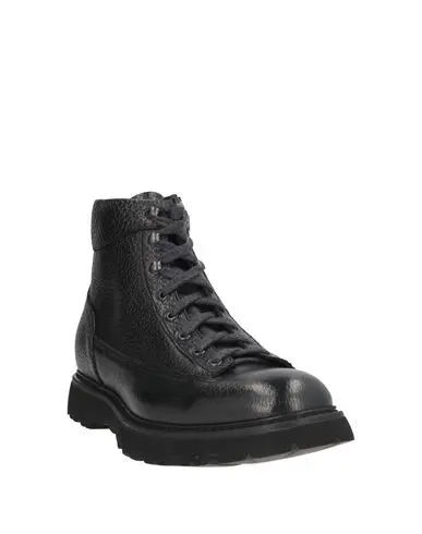 DOUCAL'S Pebbled-leather Lace-up Ankle Boots