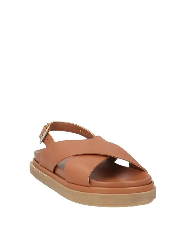 ALOHAS Leather Slingback Sandals - Brown