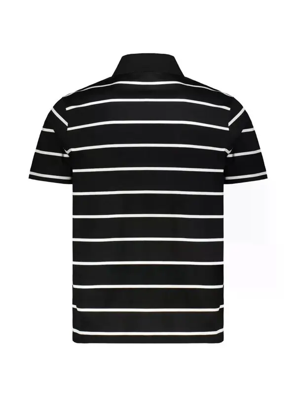 Paul & Shark Striped Cotton Polo Shirt - Black