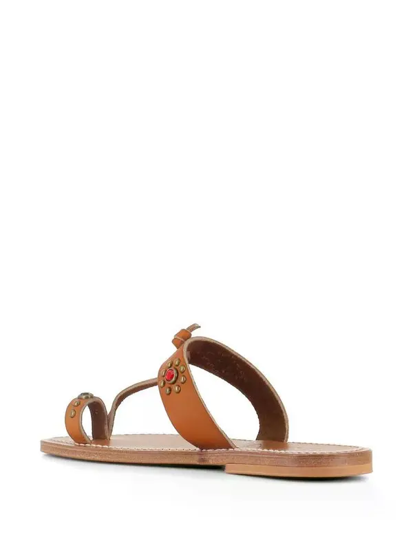 K.JACQUES Embellished Toe-strap Sandals - Brown