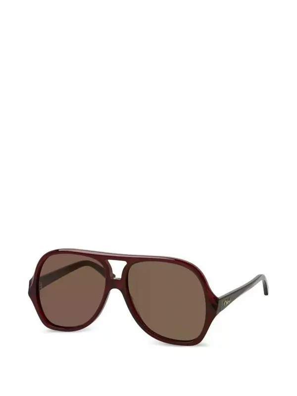 Chloé Salomé Pilot-frame Sunglasses - Brown