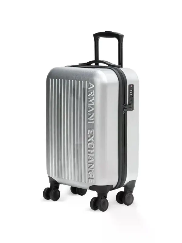 Armani Exchange Logo-embossed Ridged Luggage