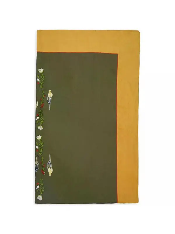 PAULA Embroidered Tablecloth - Green
