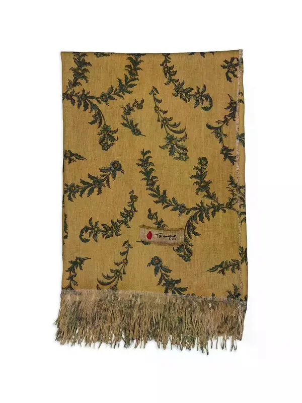 THE HOUSE OF LYRIA Pattern Linen Tablecloth - Brown